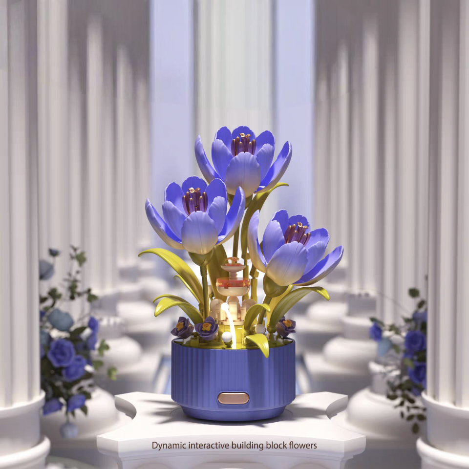 Purple Tulip Blocks 3D Puzzle – surplusfun